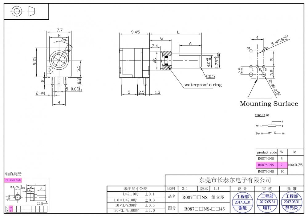 CTR R08750NS-FE15S7.0-B103-0045 datasheet page 3
