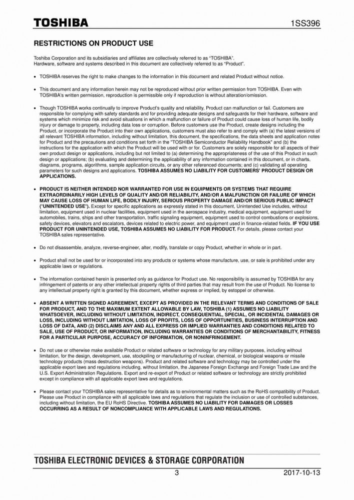 1SS396 datasheet page 3