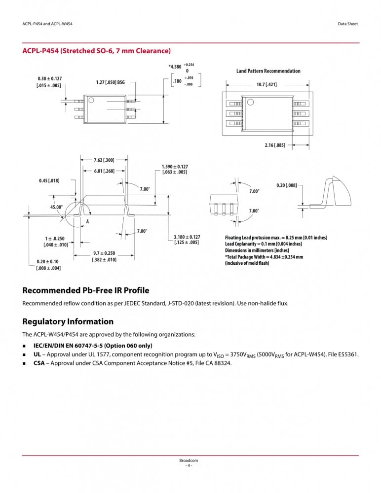 ACPL-W454-000E datasheet page 4