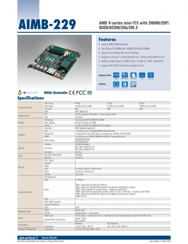 AIMB-229 technical document page 1