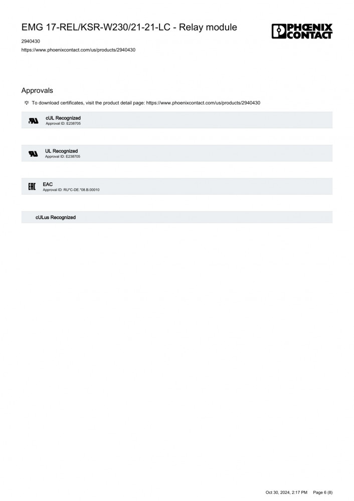 Phoenix Contact 2940430 document page 6