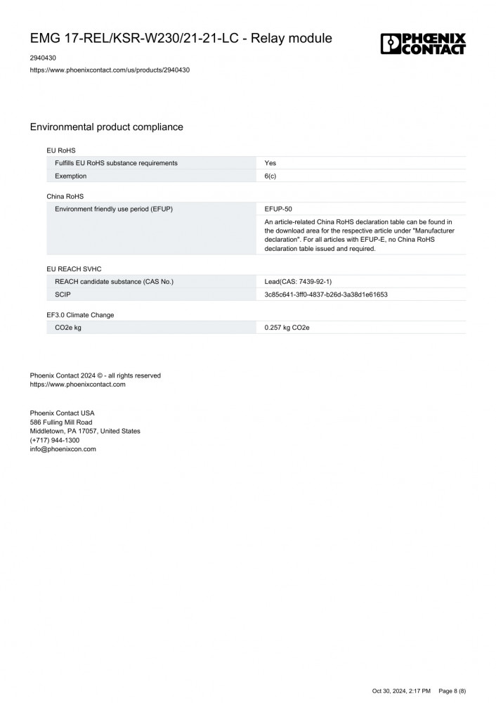 Phoenix Contact 2940430 document page 8