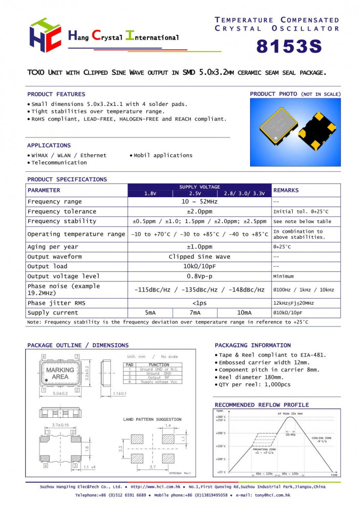 HCI 8153S-14.7456ML28DTL technical document preview