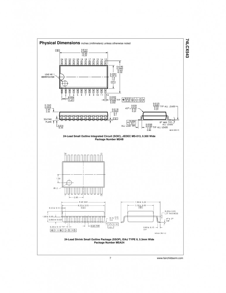74LCX543 datasheet page 8