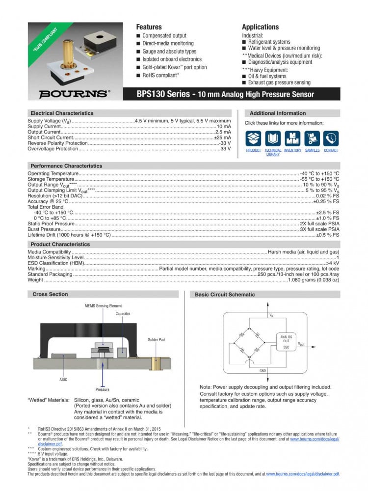 BPS130-HG015P-3S datasheet page 1