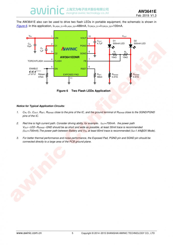 AW3641EDNR datasheet page 5