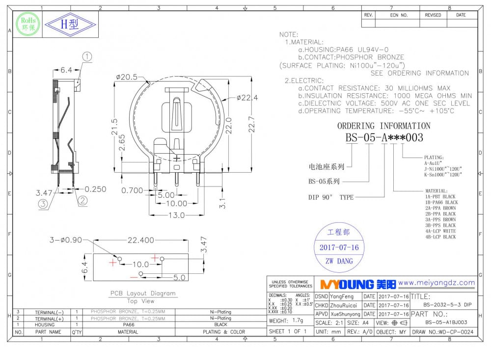 BS-05-A1BJ003 technical document page