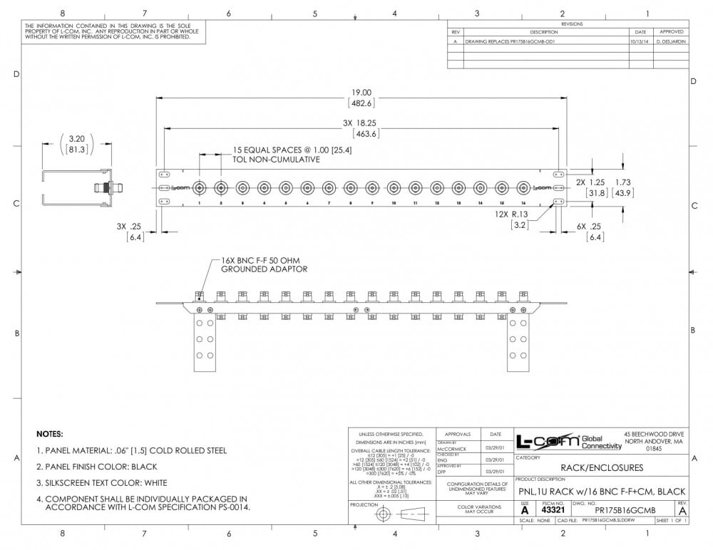 PR175B16GCMB technical document preview