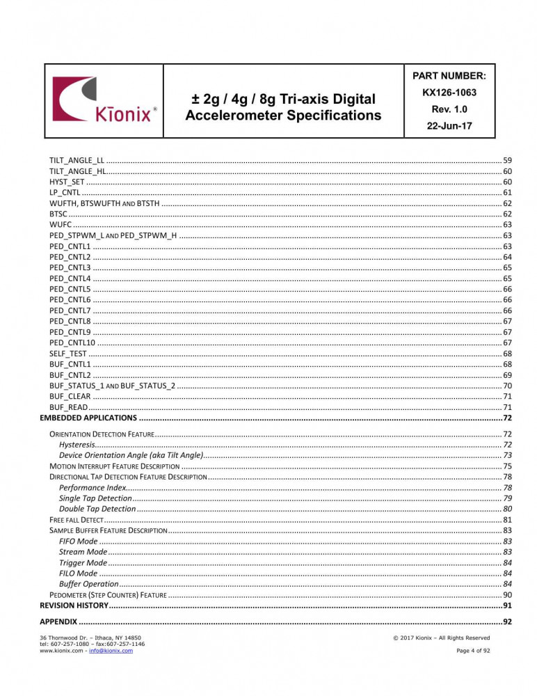KX126-1063 datasheet page 4