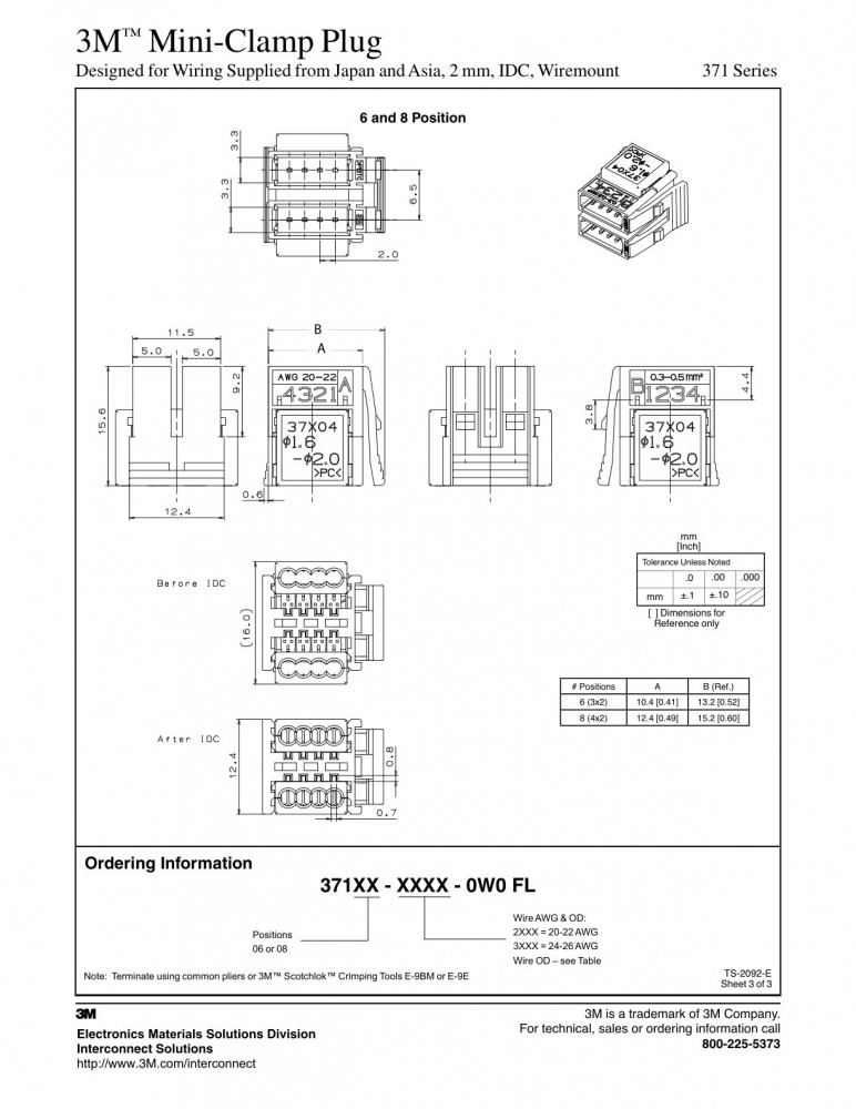 3M 371 Series technical document page 3
