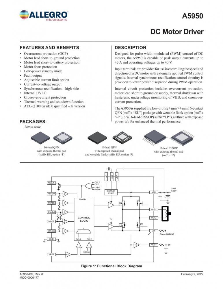 A5950 datasheet page 1