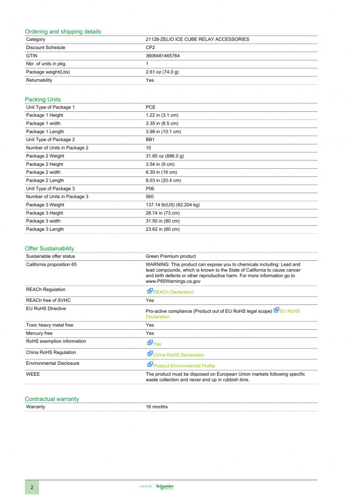 RXZE14P technical document page 2