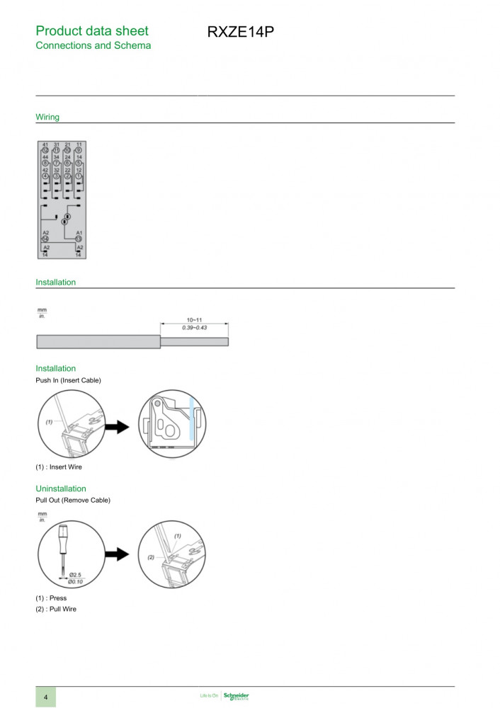 RXZE14P technical document page 4