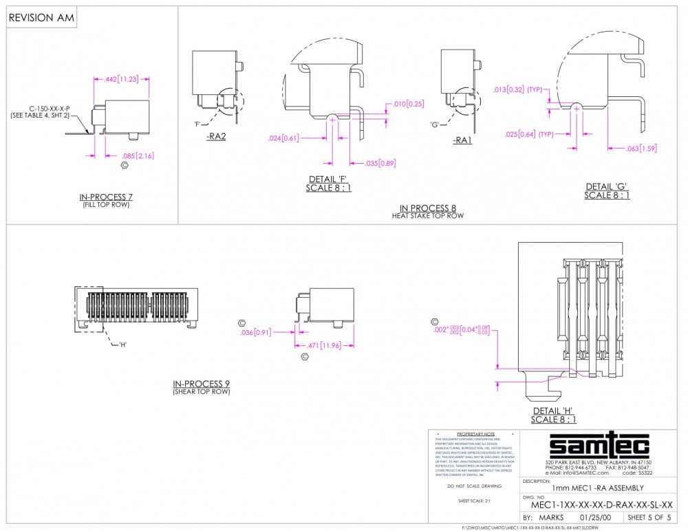 Samtec MEC1 drawing page 5