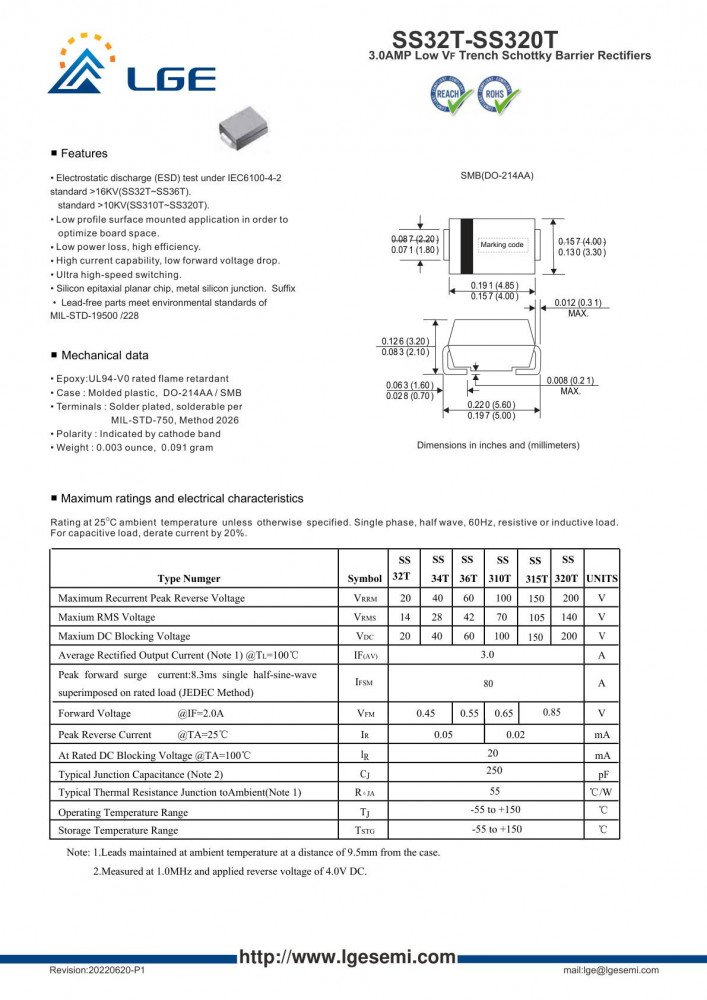 LGE SS310T datasheet page 1