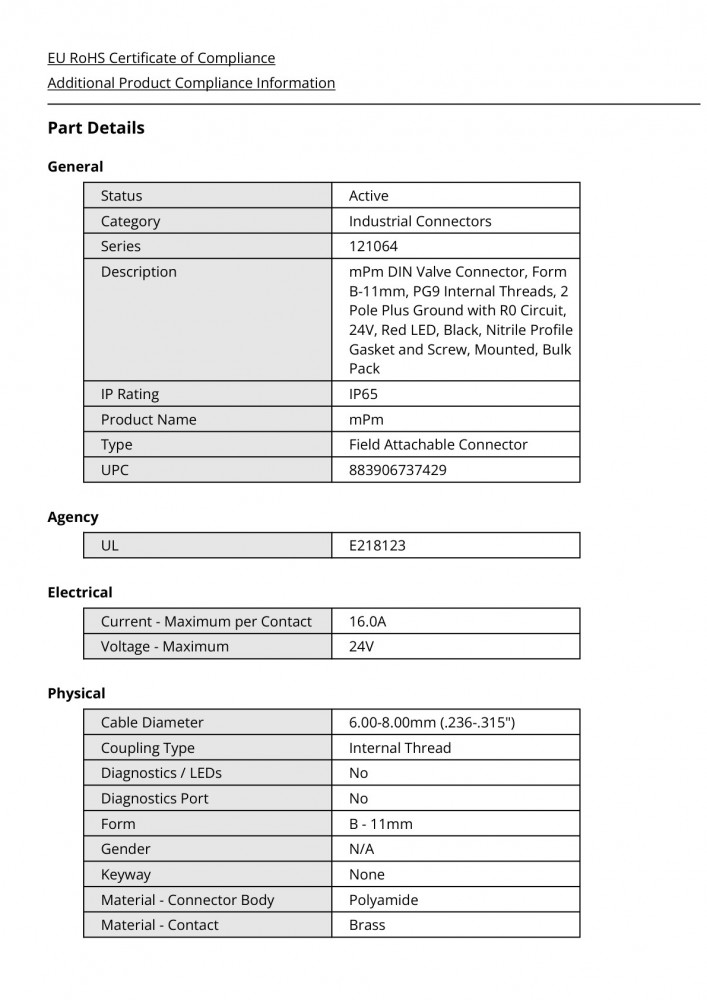 MOLEX S54 series technical drawing, page 2
