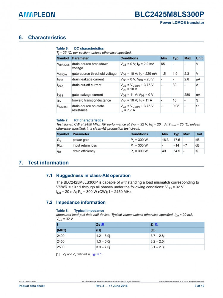 BLC2425M8LS300PY datasheet page 3