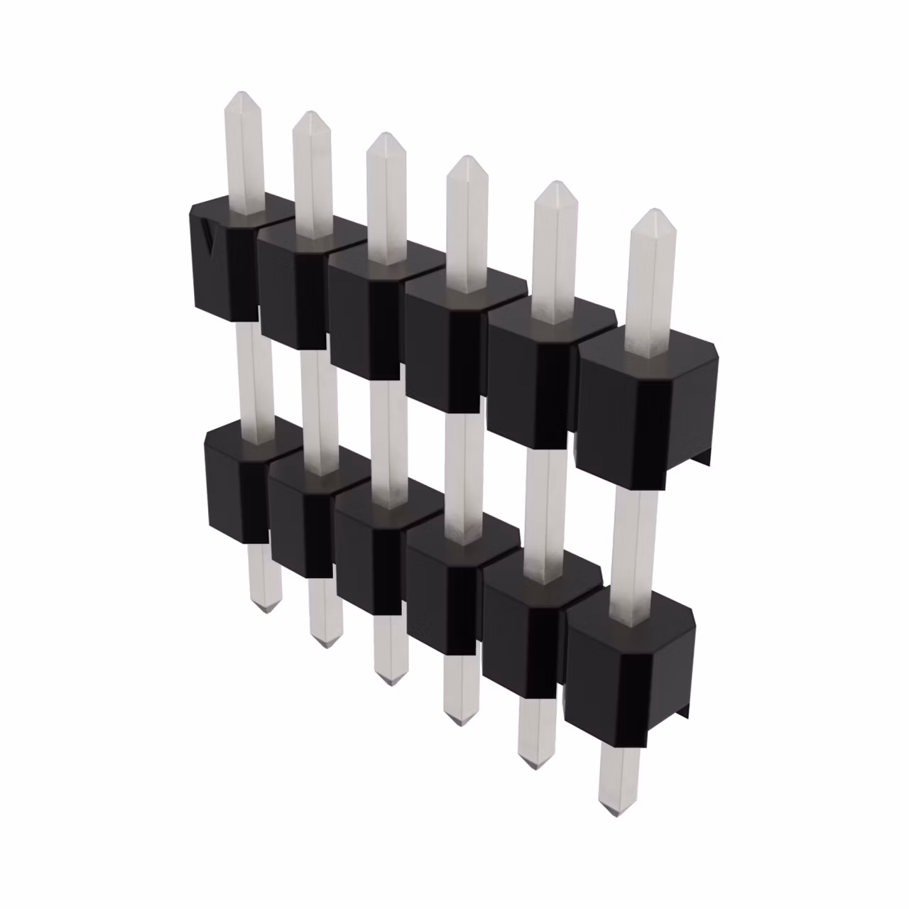 KK 254 PCB Header, Single Row, Dual Body, Through Hole, Vertical, 6 Circuits, 2.50µm Tin (Sn) Plating, 8.90mm Stacking Height, Tray Packaging, Lead-Free for sale