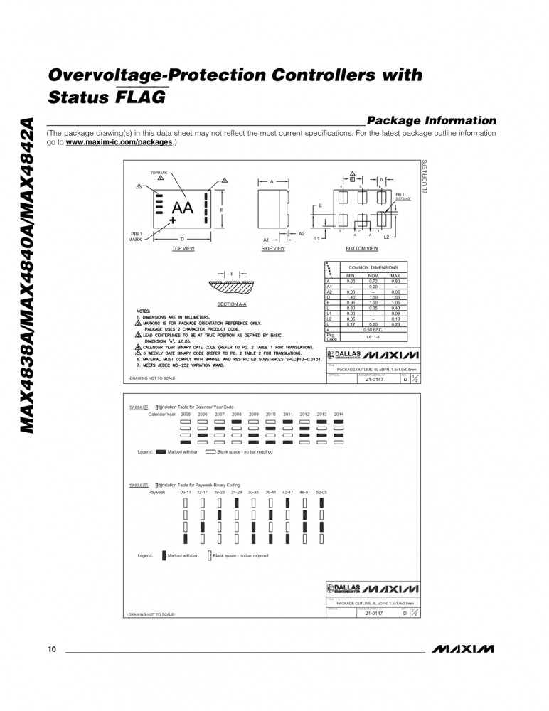 MAX4840A datasheet page 10
