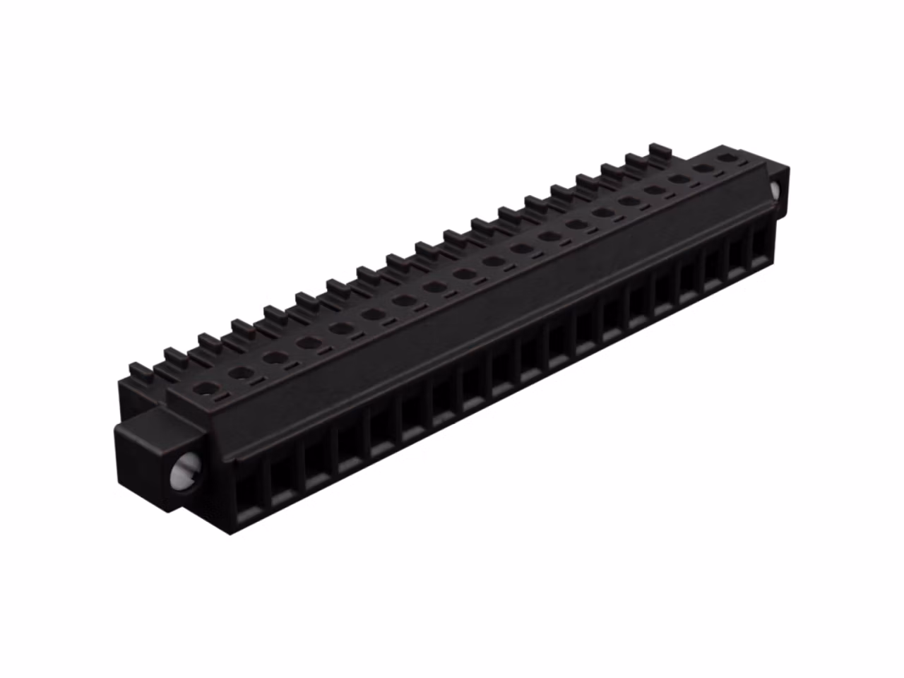 3.81mm Pitch Eurostyle Horizontal Plug, with Retention Screws and Standard Imprinting, Gold (Au) Plated, Black, 19 Circuits for sale