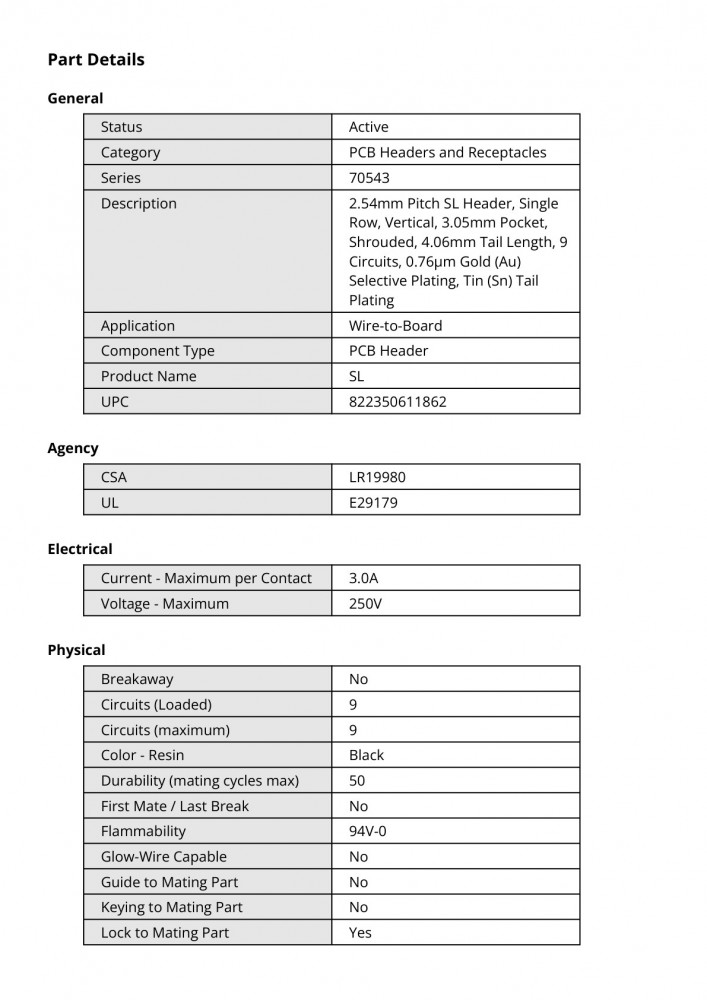 Technical document page 2 for product 705439303