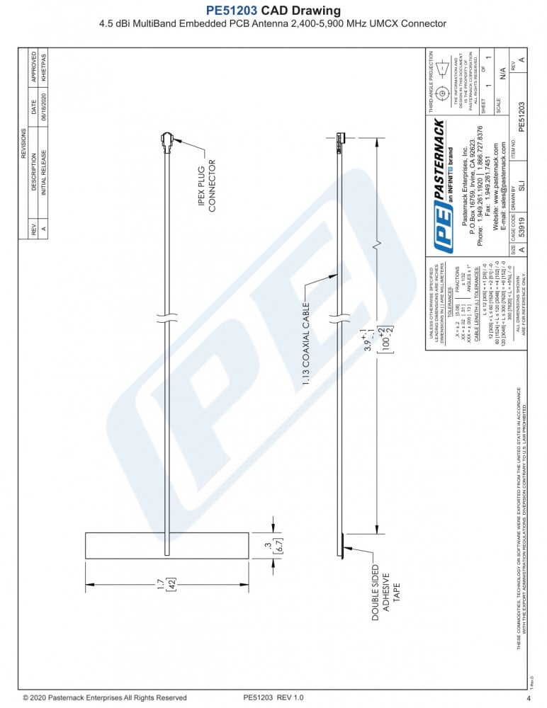 PE51203 technical datasheet page 4