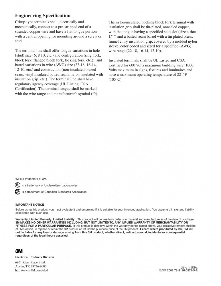 3M 94864 SS-31-6-NB datasheet page 2