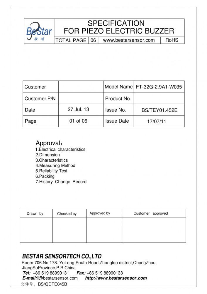 FT-32G-2.9A1-W035 specification, page 1