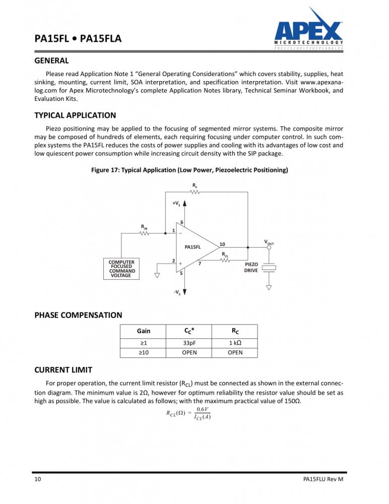 PA15FU technical document page 10