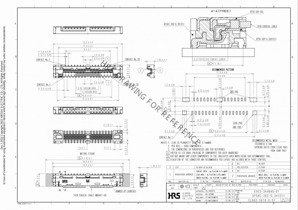 HRS DF56C-30S-0.3V(51) document page 1