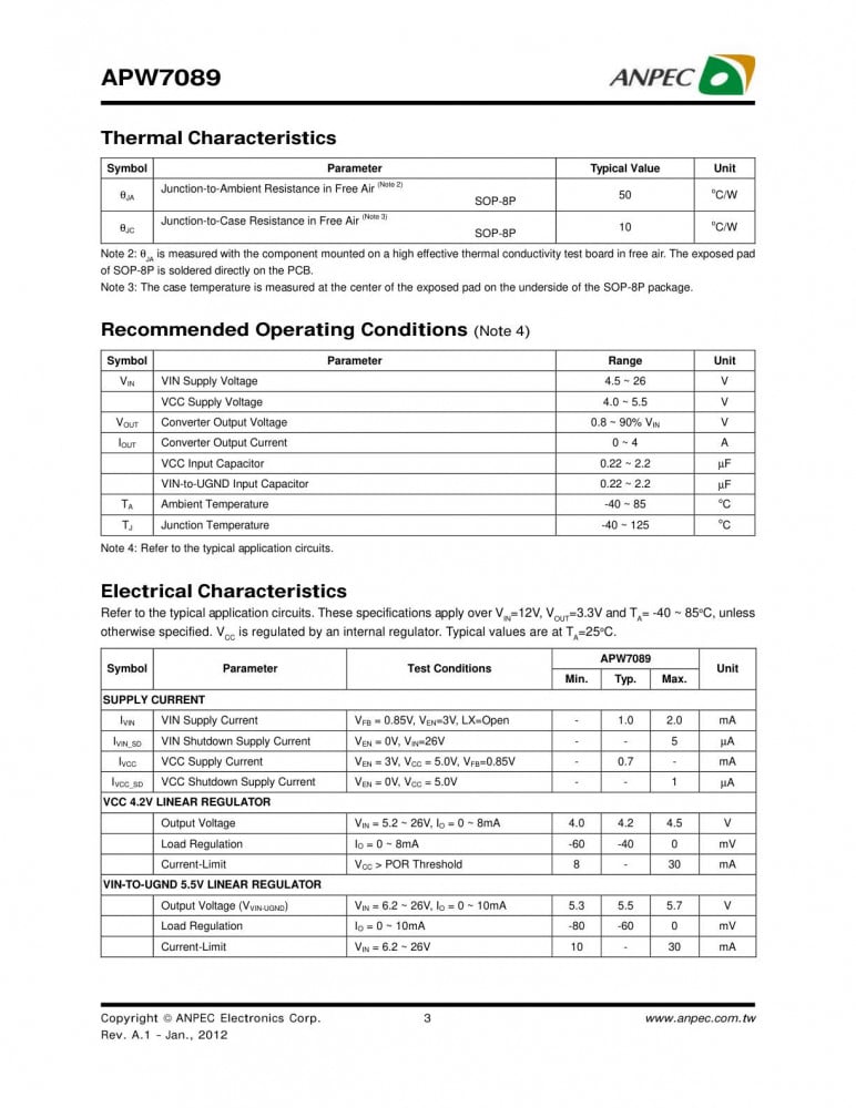 APW7089KAI-TRG datasheet page 3