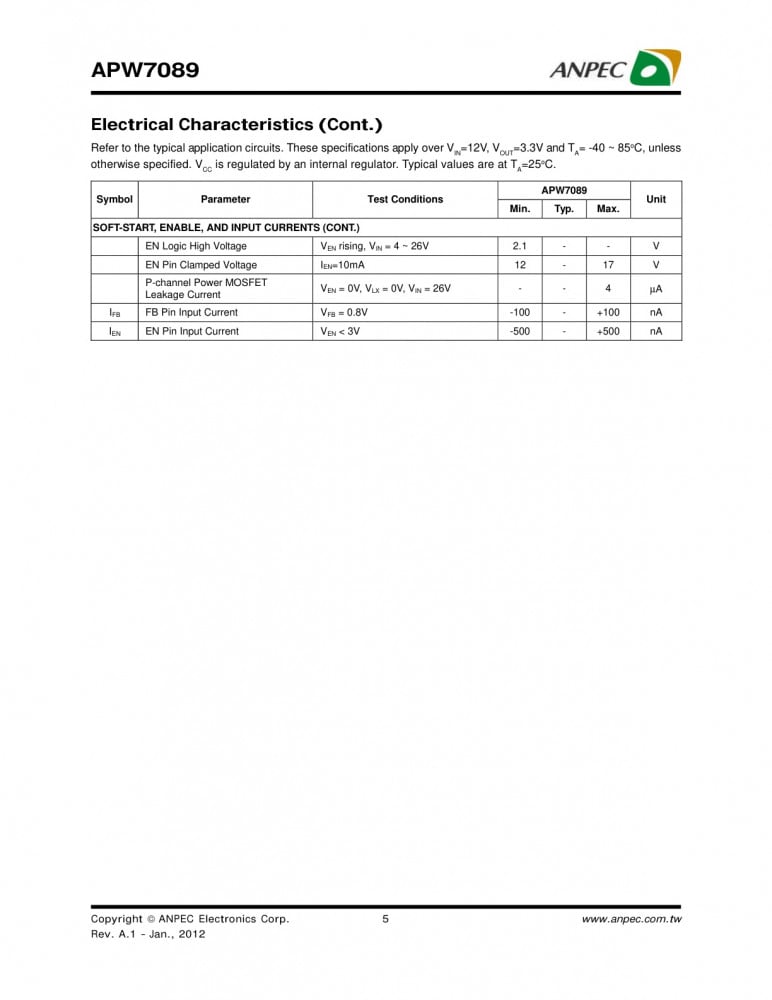 APW7089KAI-TRG datasheet page 5