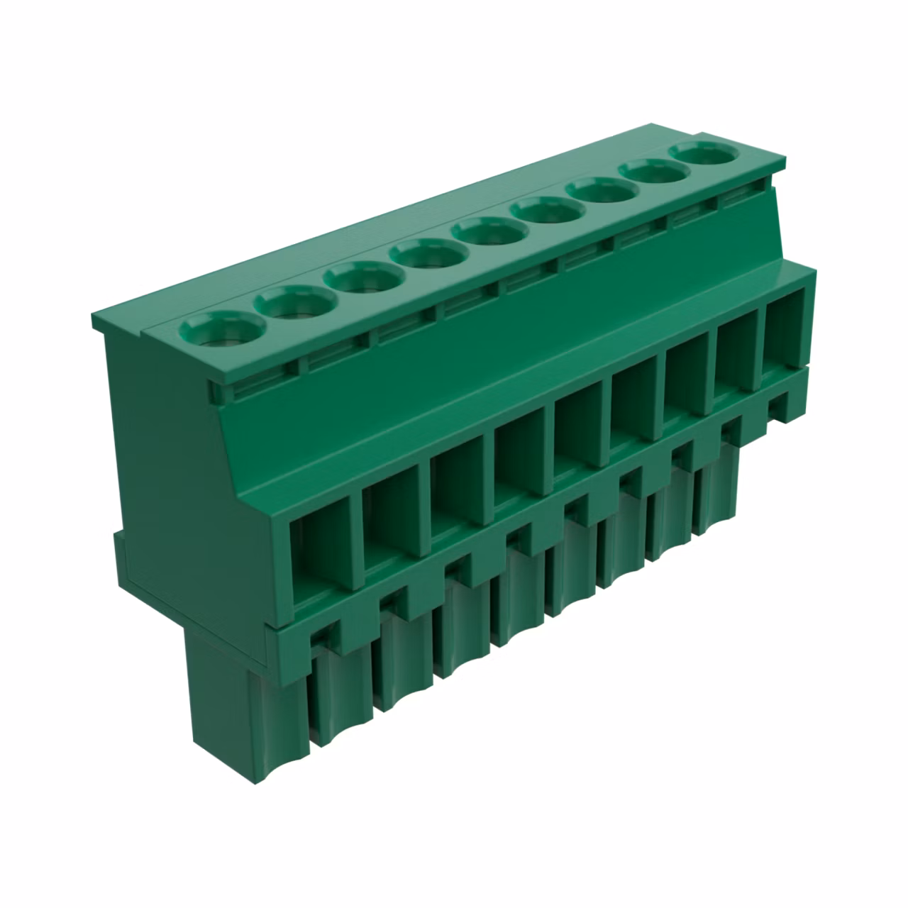 3.50mm Pitch Eurostyle Vertical Plug, with Reverse Imprinting, Rear Wire  Entry, Green Housing, Gold (Au) Plated, 9 Circuits for sale
