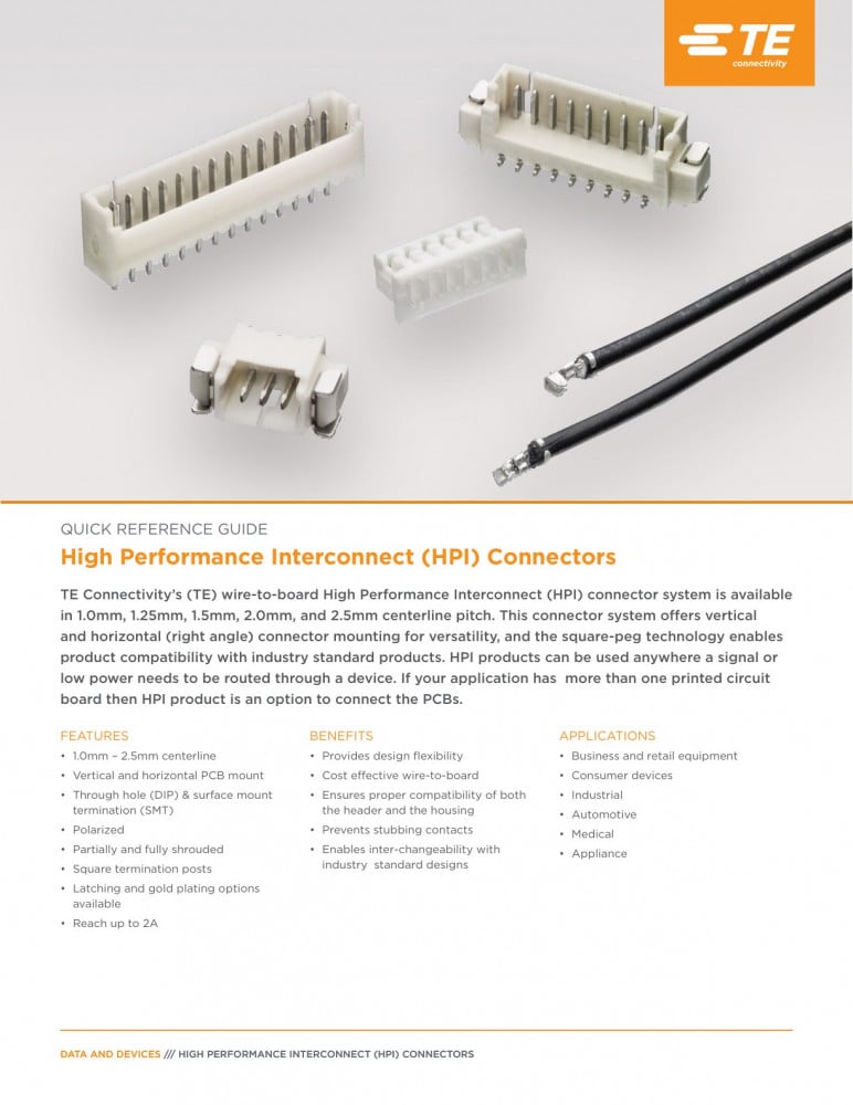 TE HPI connector reference page 1