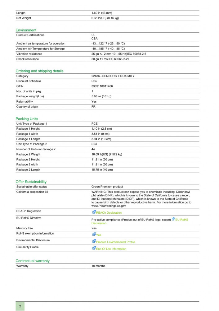 XS1N30PA349 technical document page 2