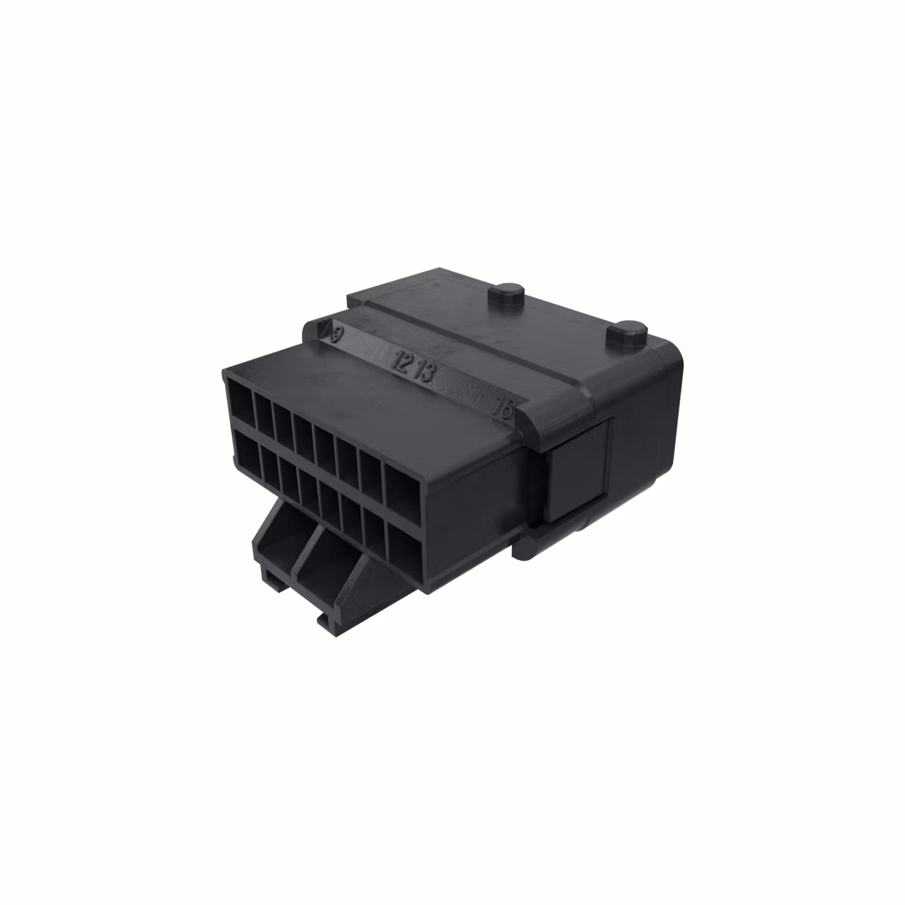 3.33mm / 6.00mm Pitch Hybrid Male Inline Housing, Dual Row, 16 Circuits,  Black for sale