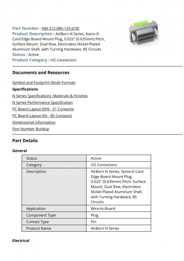 NM-212-085-125-JC00 technical document, page 1