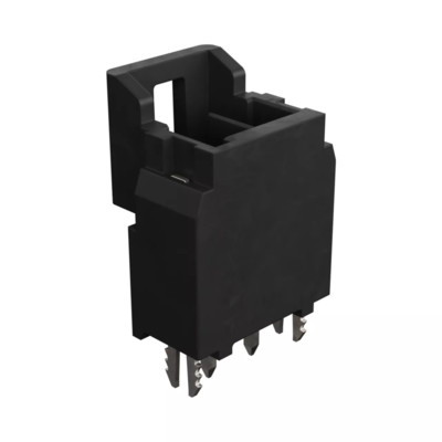 Ultra-Fit Vertical Header, 3.50mm Pitch, Single Row, 2 Circuits, with Solder Clips, 0.76µm Gold (Au) Plating, Glow-Wire Capable, Black for sale