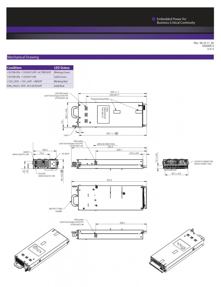 Artesyn DS2000-3 datasheet page 3