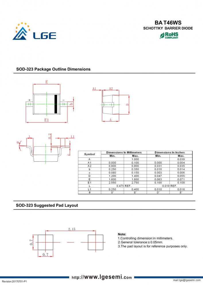 BAT46WS datasheet page 3