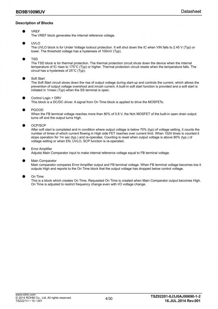 BD9B100MUV-E2 datasheet page 4