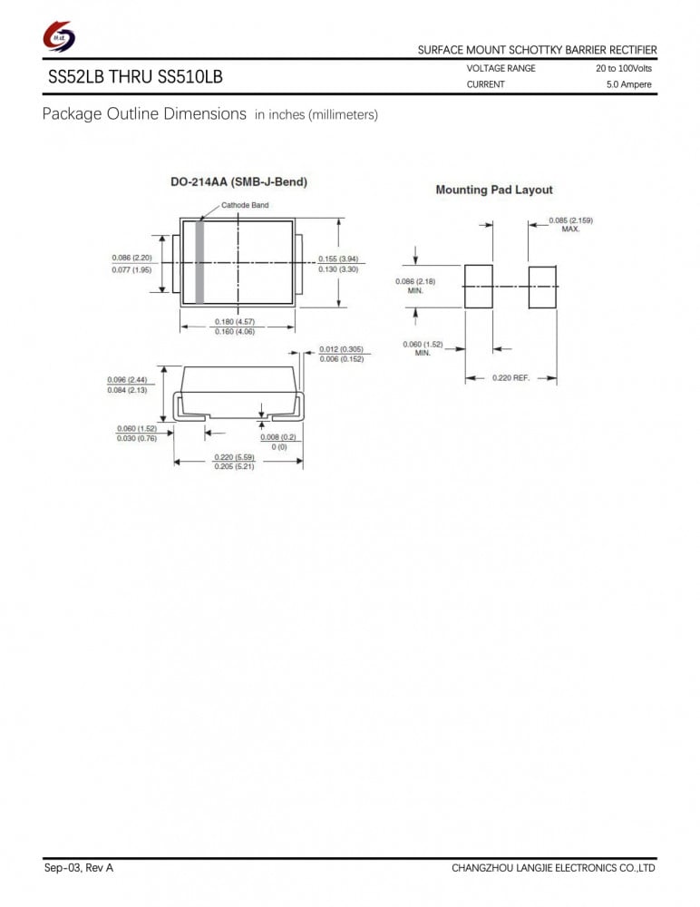 SS54LB datasheet page 3