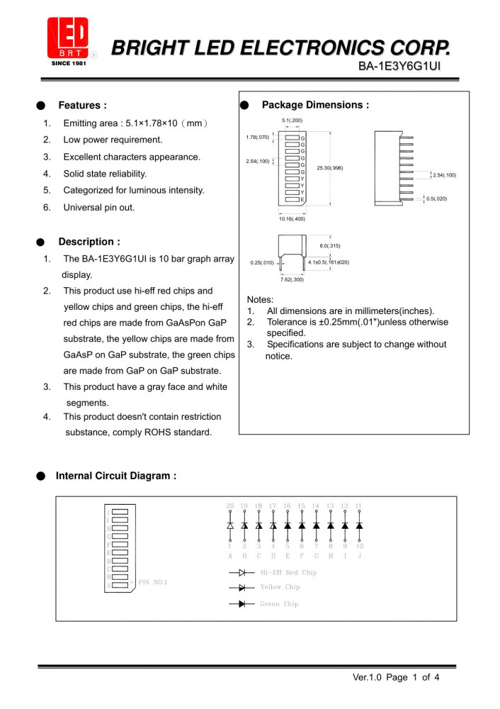 BA-1E3Y6G1UI technical document page 1