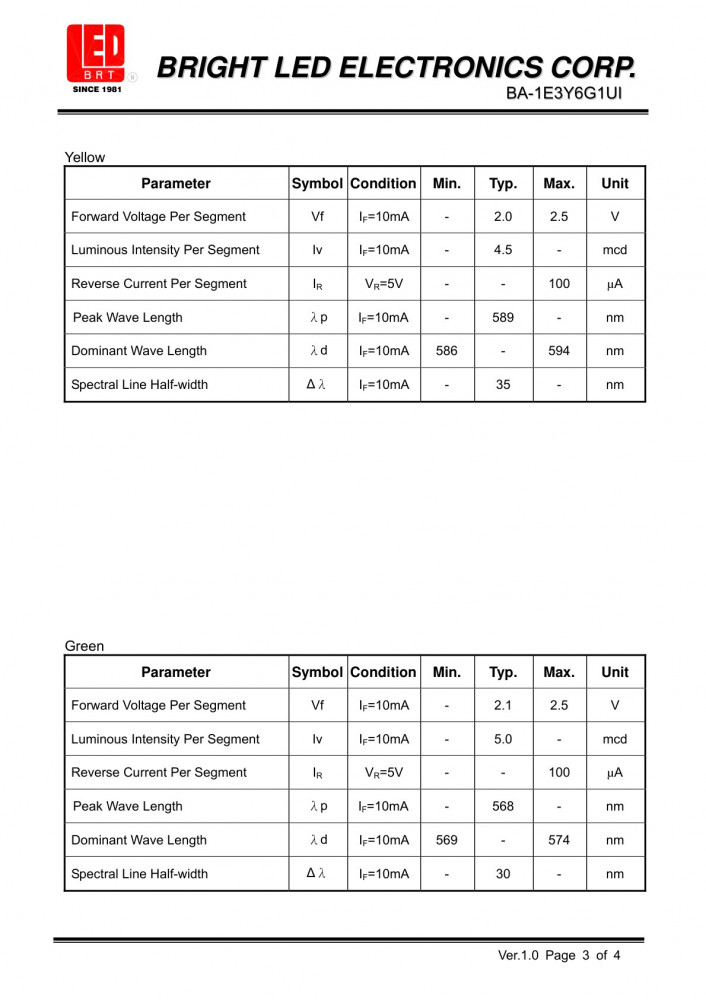 BA-1E3Y6G1UI technical document page 3