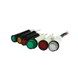 LED Panel Mount Indicator Green .312″ Flush 120VAC Wire Leads for sale