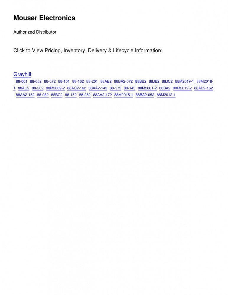 Grayhill Series 88 technical document page 6