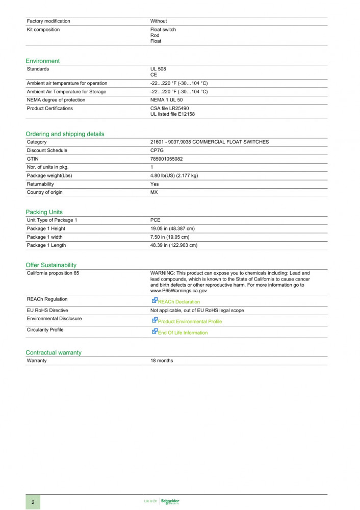 9037HG31R technical document page 2
