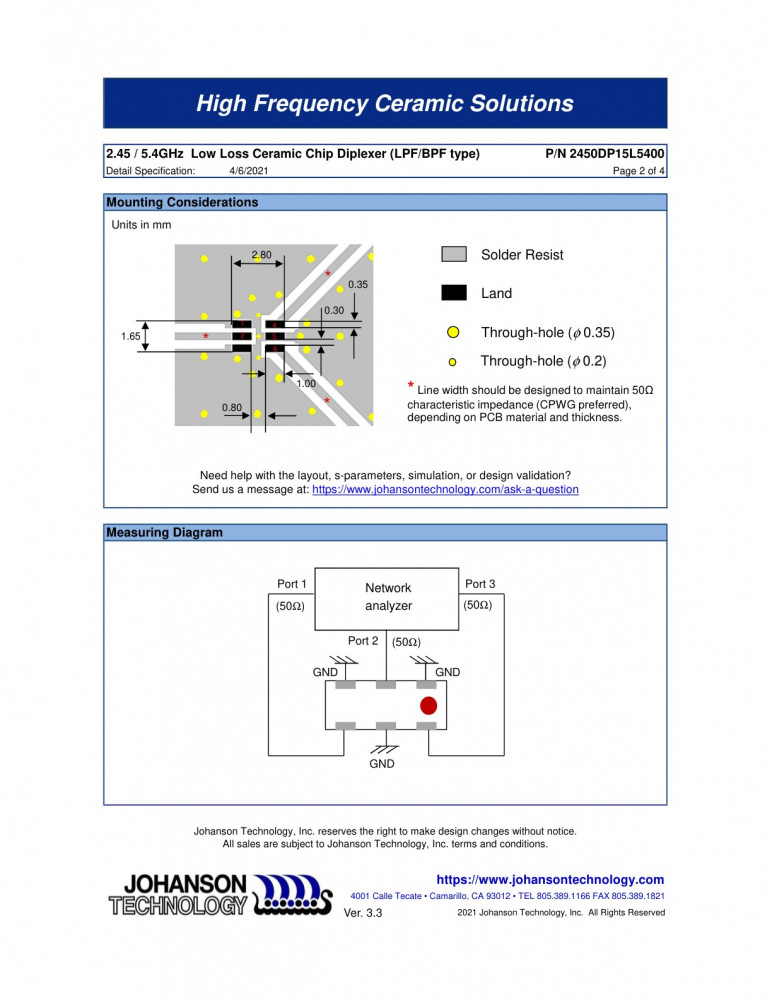 2450DP15L5400 datasheet page 2