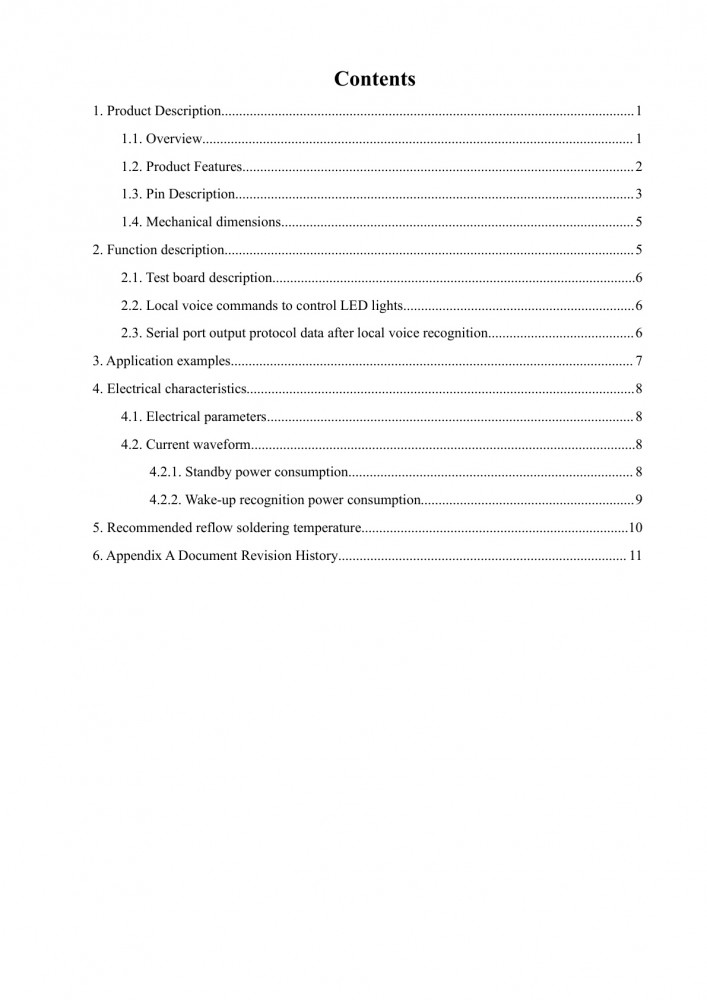 HLK-V20 datasheet page 2