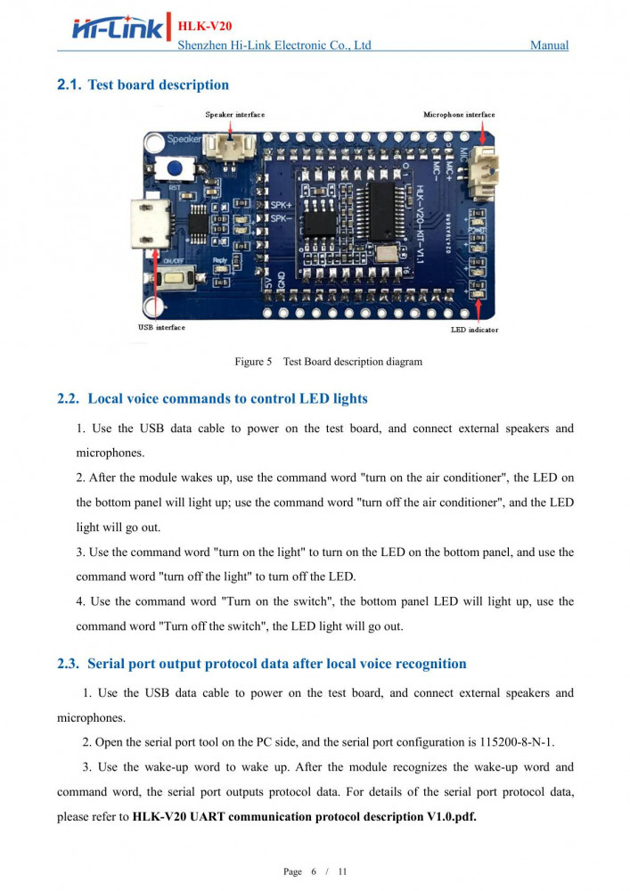 HLK-V20 datasheet page 8